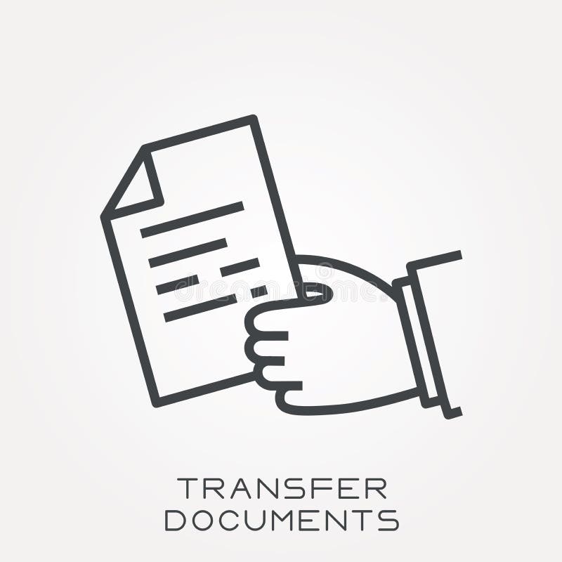 Transfer of documentation. stock vector. Illustration of management ...
