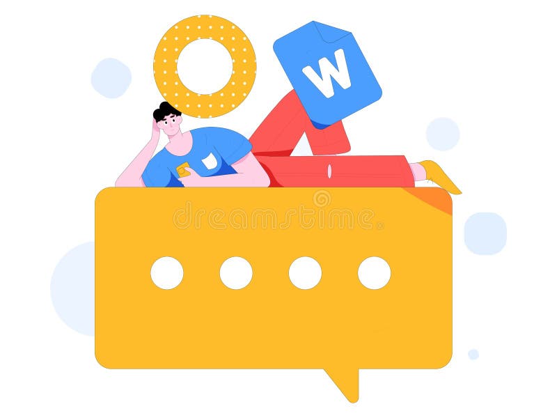 Flat Vector Illustration of Business People Operating Work Scene Stock ...