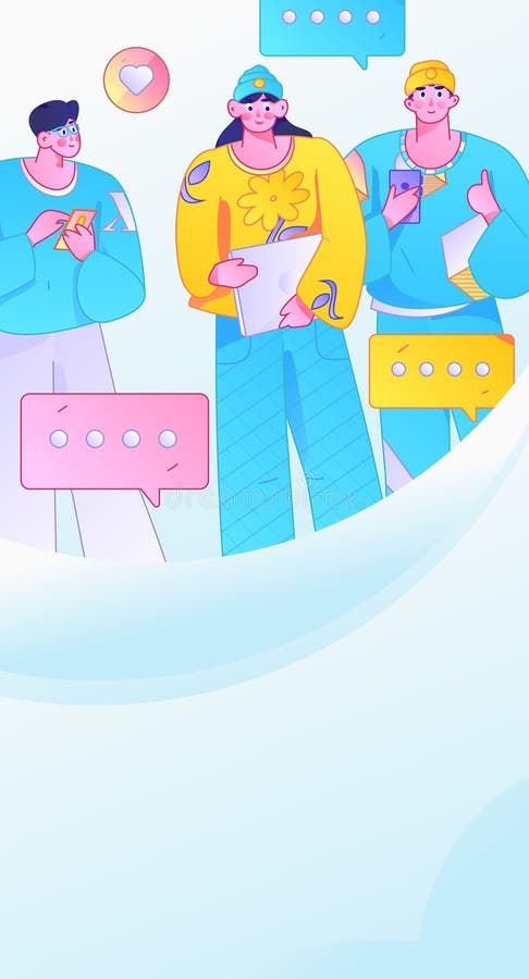 Flat Vector Illustration of Business People Operating Work Scene Stock ...