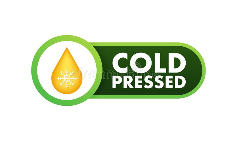 Flat Vector Illustration with Cold Pressed. Vector Logo Stock Vector ...