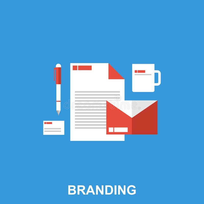 Flat Vector Illustration of a Company Branding. Stock Vector ...