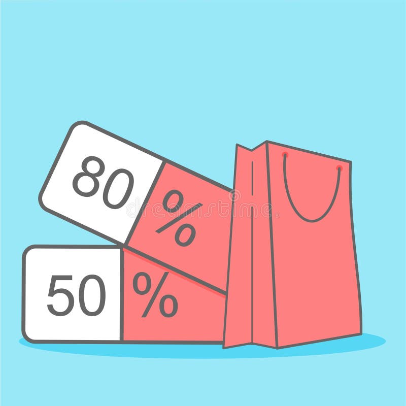 Shopping Sale Discount Offer Concept, Flat Vector Discount Offer ...