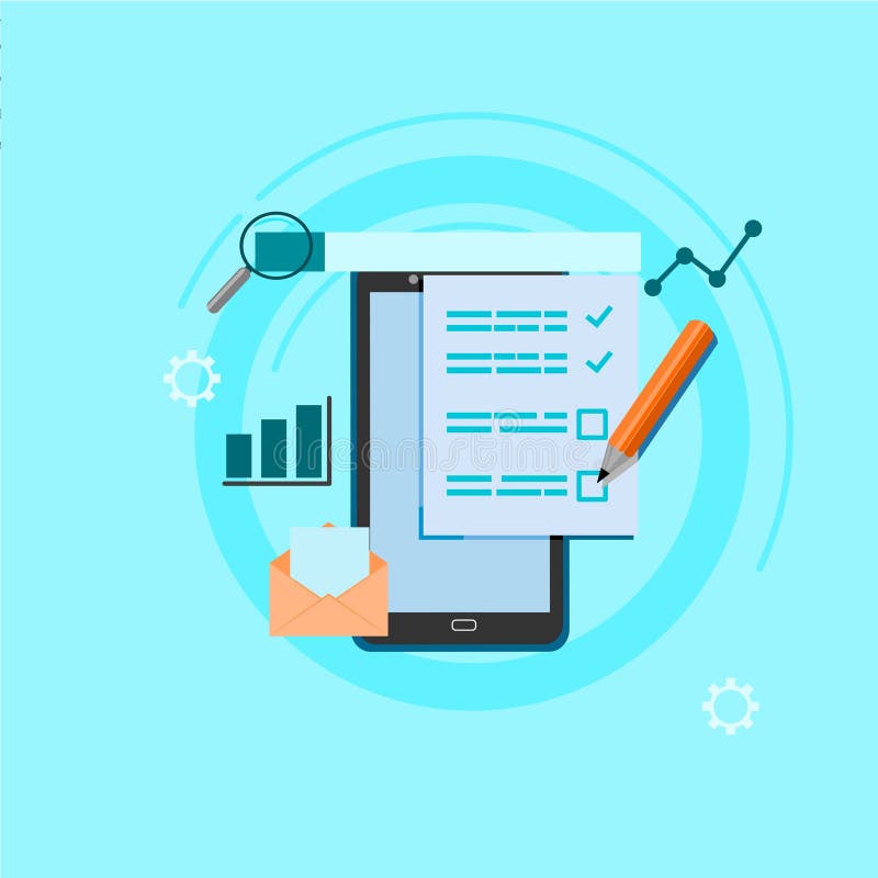 To Do List Concept. Work List Progress Illustration, Flat Vector. Stock ...