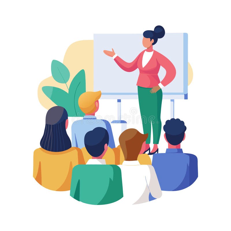 Female Speaker Presenting To Audience in a Business Meeting or ...