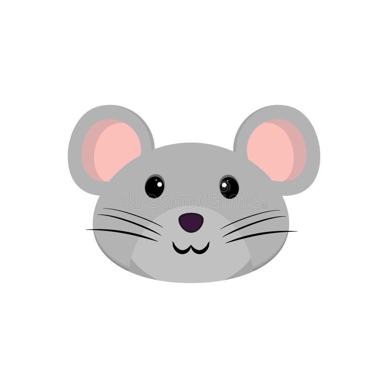 Flat Vector Illustration. Funny Cartoon Mouse Stock Vector ...