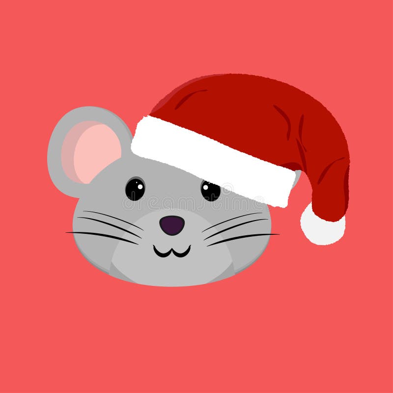 Flat Vector Illustration. Funny Cartoon Mouse. Stock Vector ...