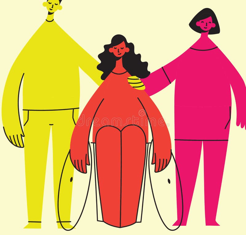 Flat Illustration of a Group Containing Inclusive and Diversified ...