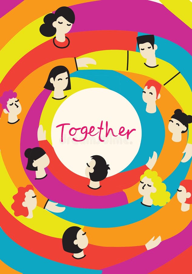 Flat Illustration of a Group Containing Inclusive and Diversified ...