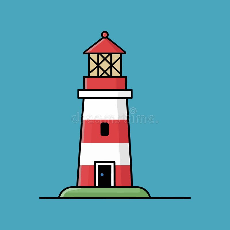 Lighthouse Drawing Vector Illustration Clip Art Stock Illustration ...