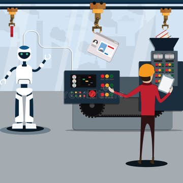 Flat Vector Illustration Machine Learning Concept,Loading Data To ...