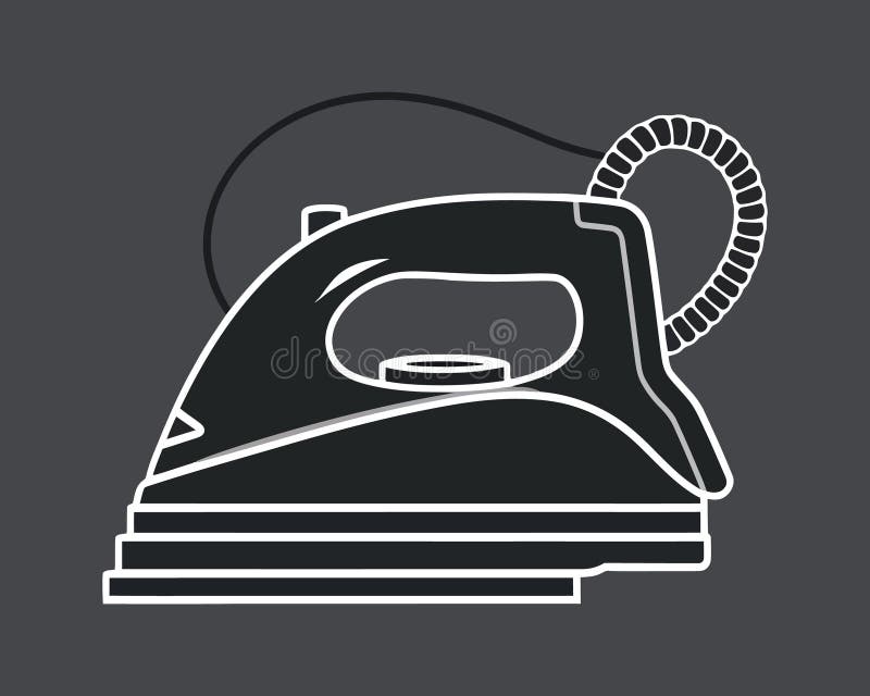 A Flat Vector Illustration of Modern Electric Iron, Smoothing Iron ...