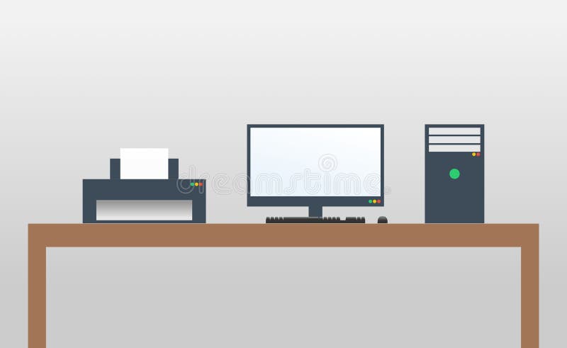 Workplace Desktop Printer Stock Illustrations – 1,113 Workplace Desktop Printer Stock ...