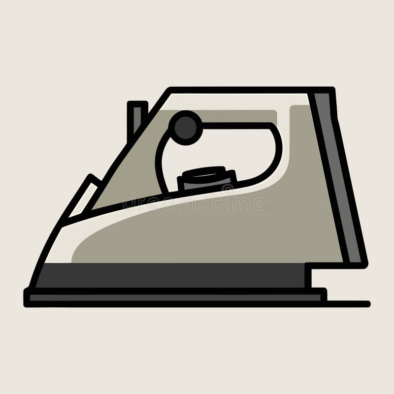 A Flat Vector Illustration of Modern Electric Iron, Smoothing Iron ...