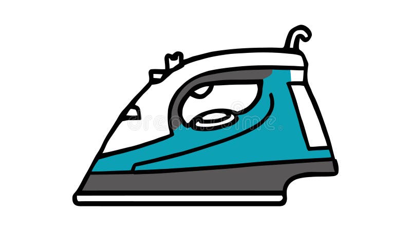 A Flat Vector Illustration of Modern Electric Iron, Smoothing Iron ...