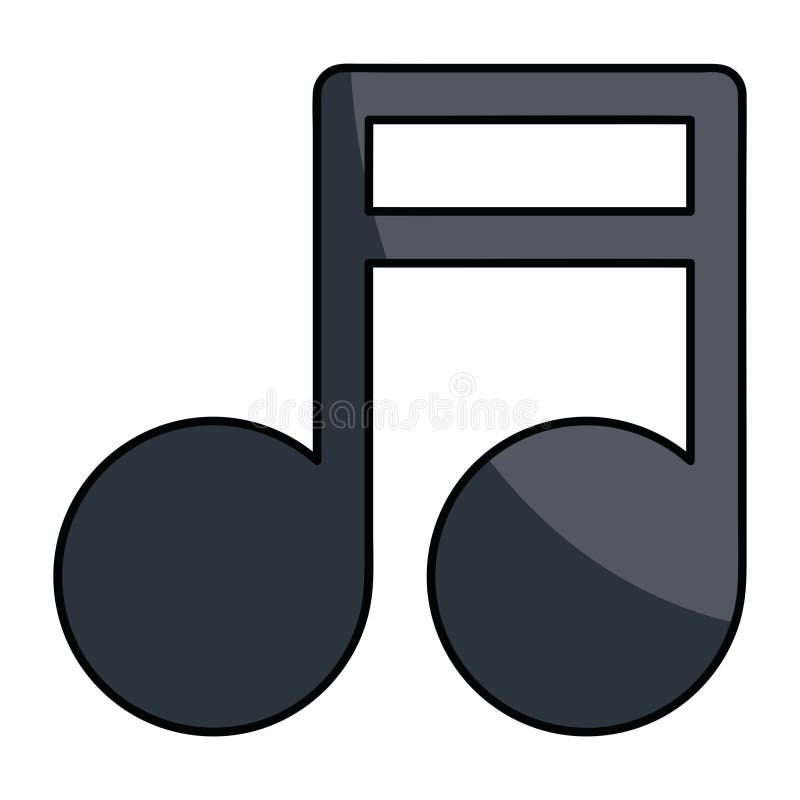 Flat Vector Illustration of a Musical Note Icon Stock Vector ...