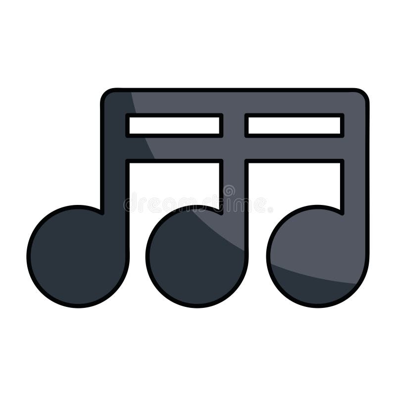 Flat Vector Illustration of a Musical Note Icon Stock Vector ...