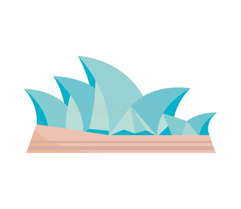 Flat Vector Illustration of Opera House Stock Vector - Illustration of ...