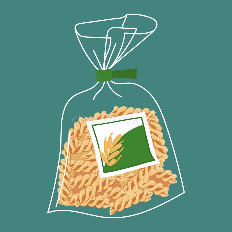 Flat Vector Illustration of a Paste in a Transparent Packaged Bag ...