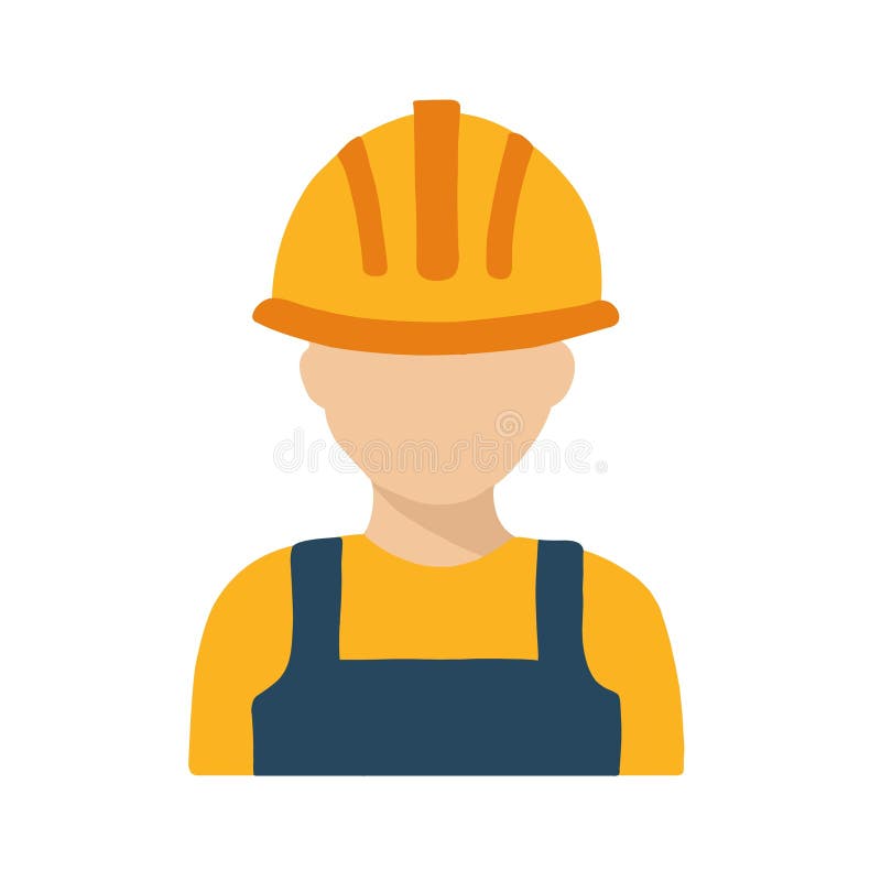 Professional Construction Worker Avatar Icon Stock Vector ...