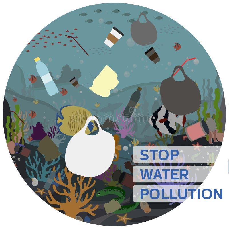 Flat Vector Illustration for Protecting Water and the Environment from ...