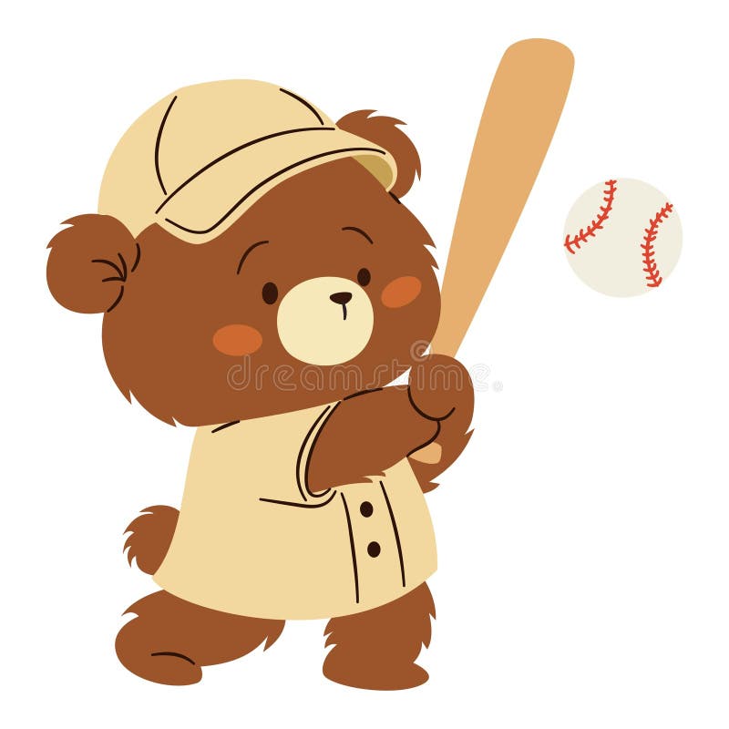 Flat Vector Illustration in a Simple Children& X27;s Style. Cute Bear ...