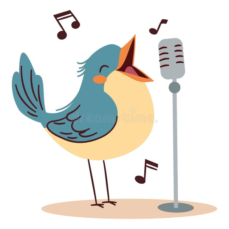 Flat Vector Illustration in a Simple Children S Style. Cute Bird ...