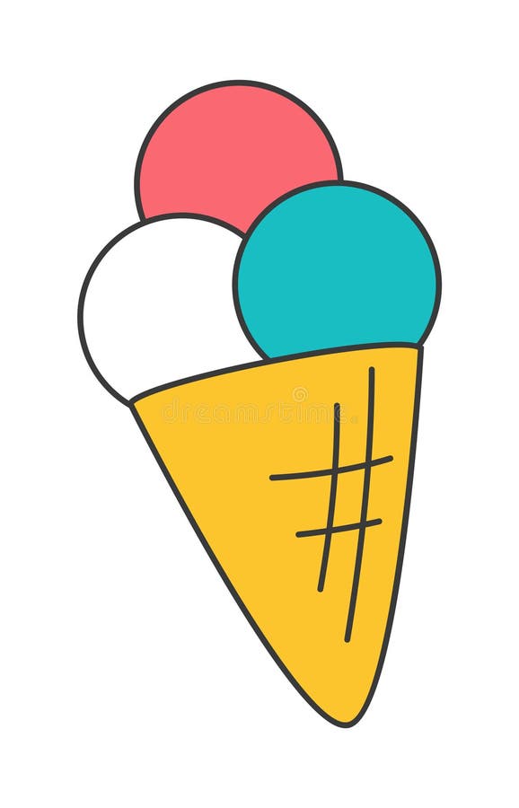 Ice Cream Tattoo Designs Of Three Scoop Ice Cream Cone On His Man