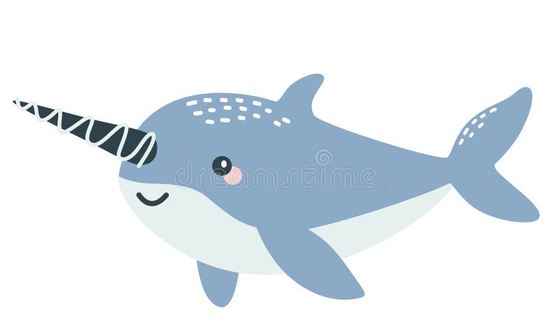 Flat Vector Illustration in Simple Scandinavian Style. Cute Sword Fish ...