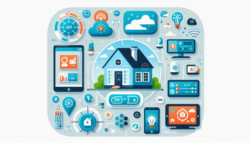 A Sleek Design Showcasing Smart Home Systems and Devices in Minimalist ...