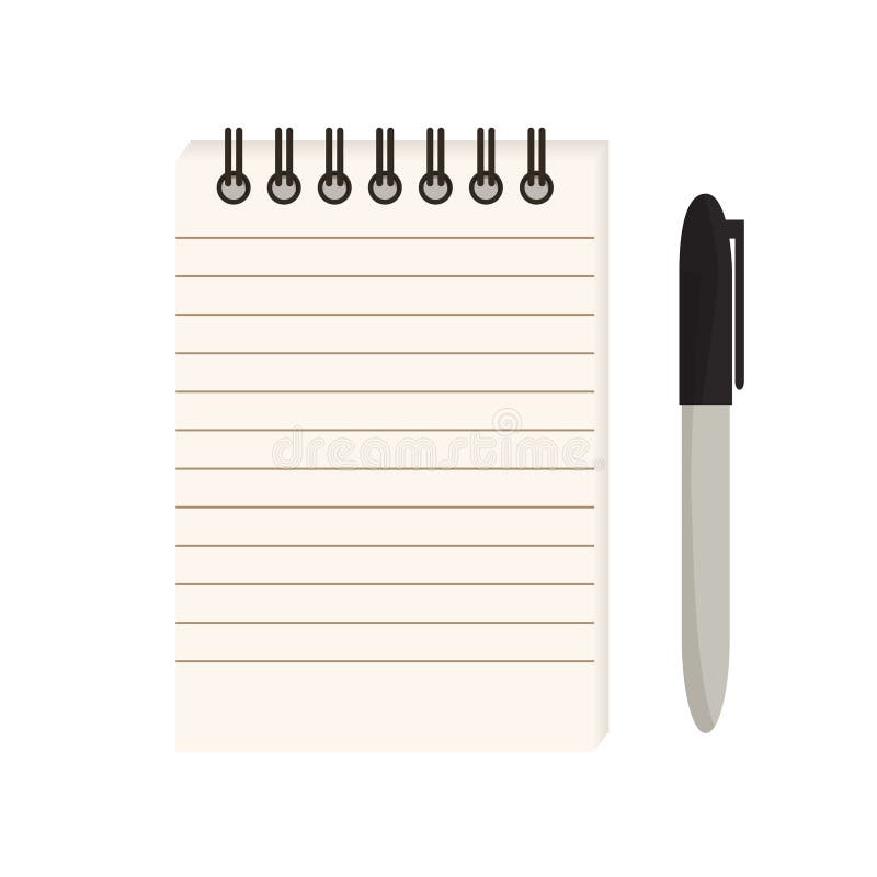 Notepad with lines stock vector. Illustration of message - 12790421