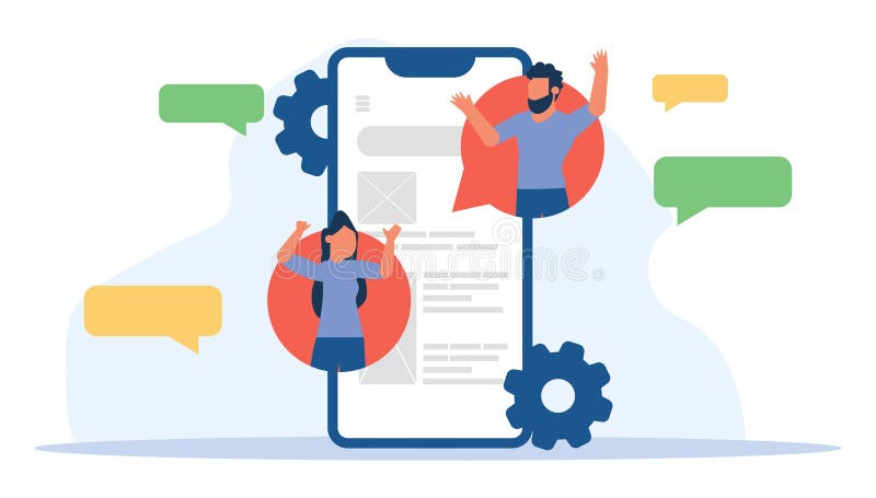 Flat Vector Illustration with Successful Business Team Involved in ...