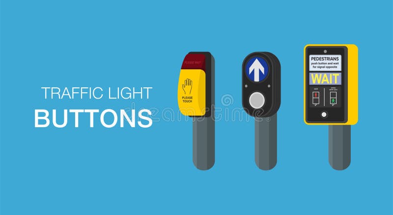 Types of Stop and Go Traffic Light Sign. Vector Illustration of Traffic ...