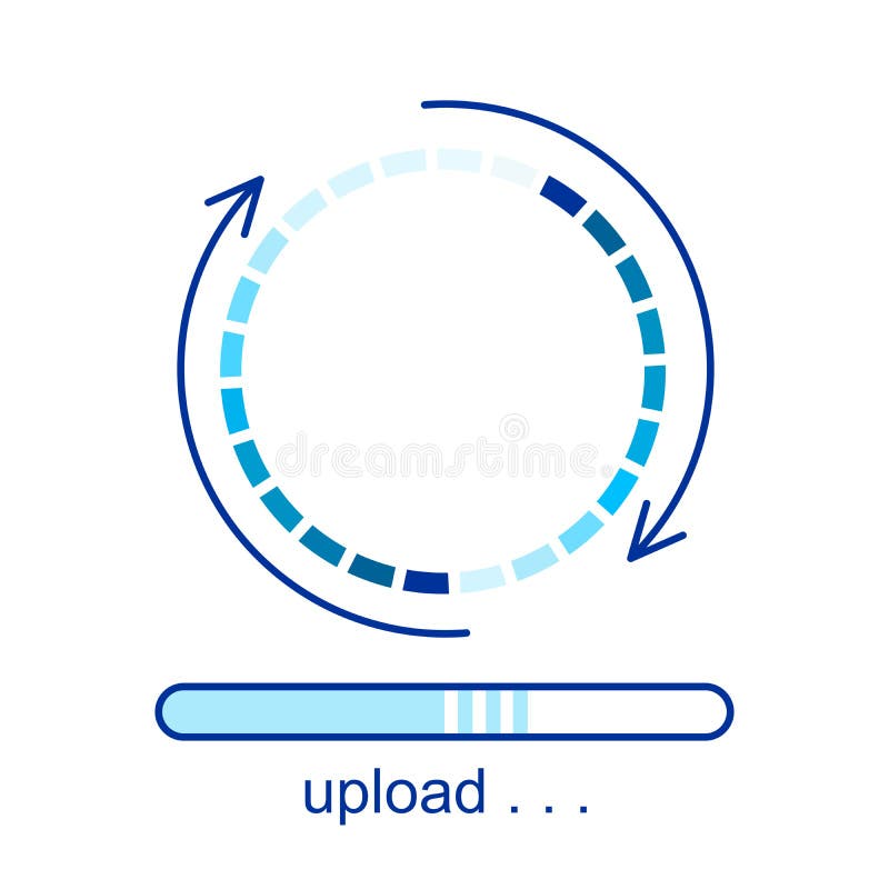 Flat Icon for Upload File or Software. Stock Vector - Illustration of ...