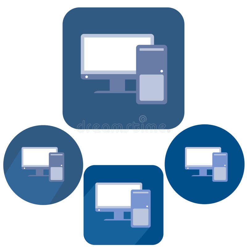 Screen Monitor for Computer on White Background Stock Vector ...