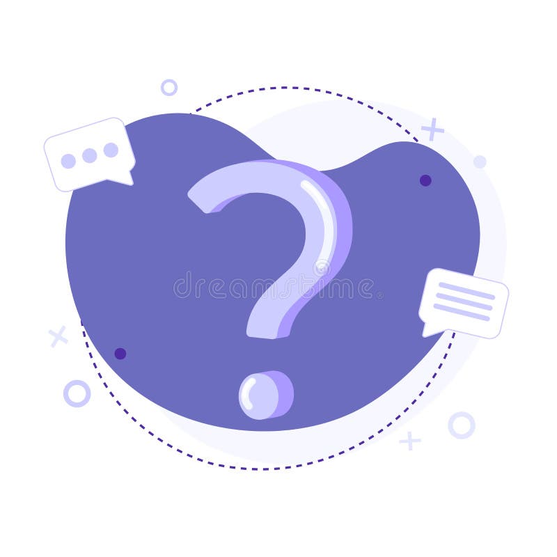 Question Mark Flat Vector Illustrations. Stock Vector - Illustration of ...