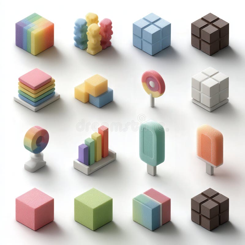 Flat Vector Infographic of Candy Statistics, Minimalist Illustration ...