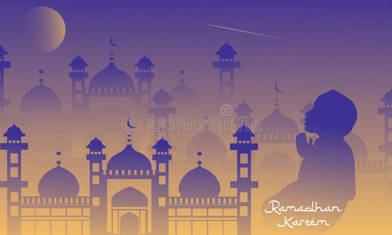 Ramadan Shadow Background stock vector. Illustration of mosque - 72473245