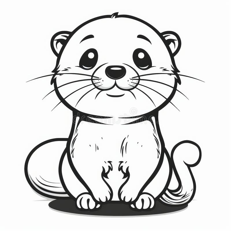 Cute Mink Vector Logo Illustration Featuring a Whimsical Design Stock ...