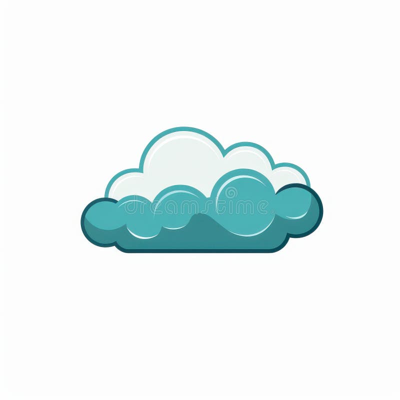 Flat Vector Logo of a Stylized Cloud in a Minimalist Design Stock ...