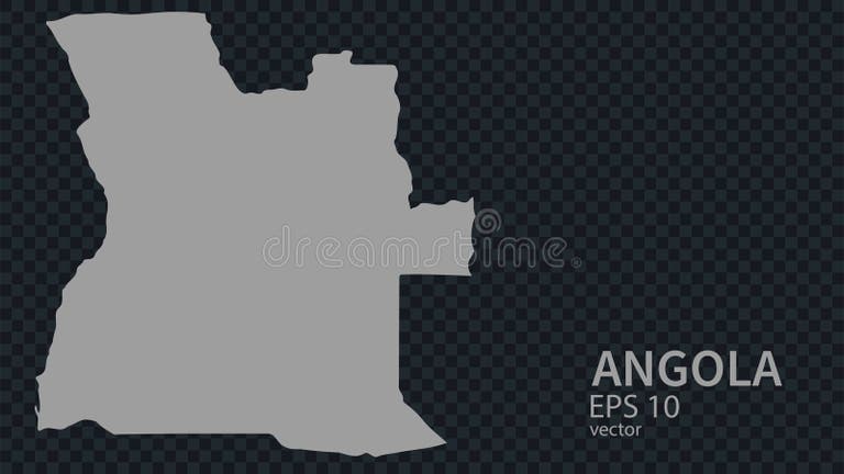 Flat Vector Map of Angola with Borders Isolated on Background Flat ...