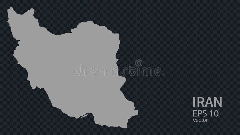 Flat Vector Map of Iran with Borders Isolated on Background Flat Style ...