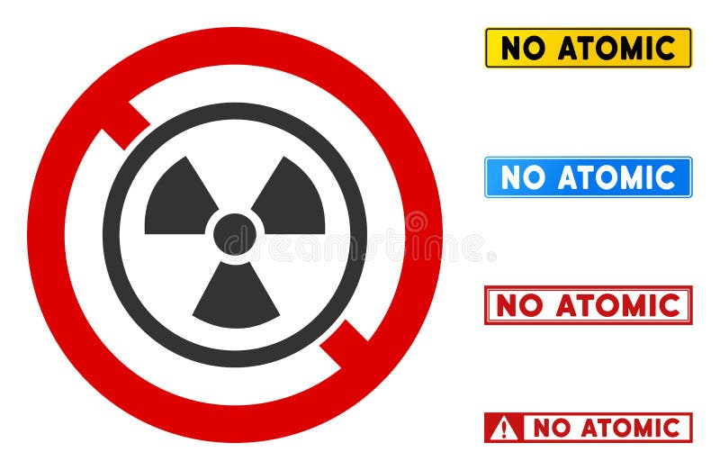 Atomic Sign Atom Structure Light Halo Stock Illustration - Illustration ...