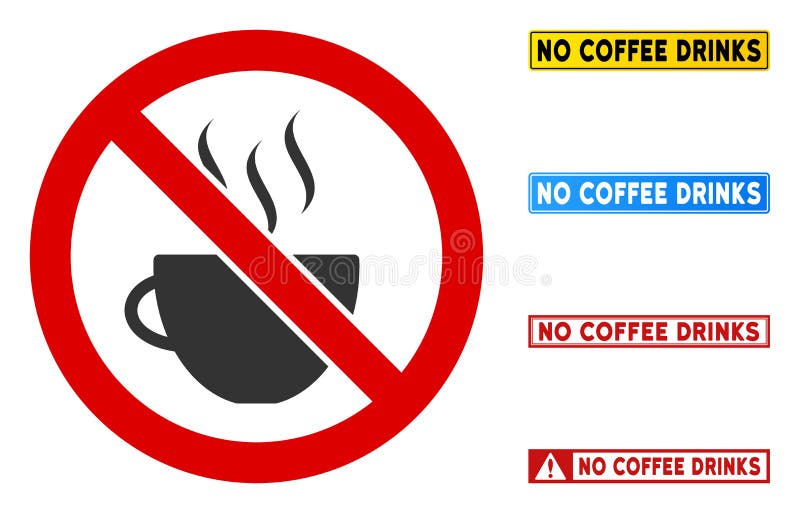 No Drinks Sign Sticker with Inscription on Isolated Background Stock ...