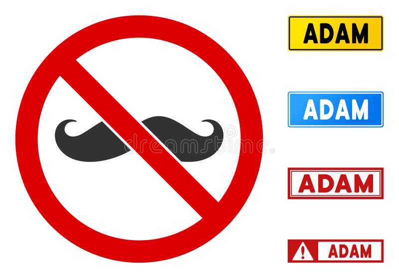 Mustache Sign or Label As a Symbol of Masculinity Stock Vector ...