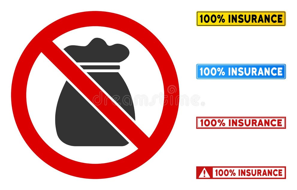 Flat Vector No Deposit Sign with Messages in Rectangular Frames Stock ...