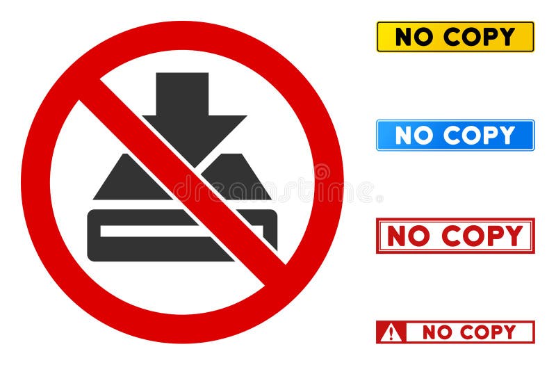 Flat Vector No Download Sign with Captions in Rectangle Frames Stock ...