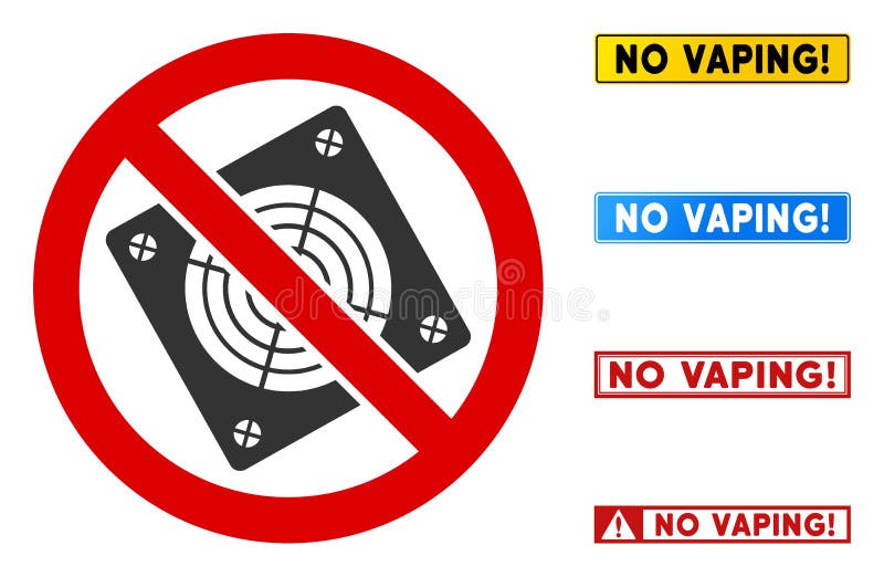 Flat Vector No Electronic Hardware Sign with Captions in Rectangle ...