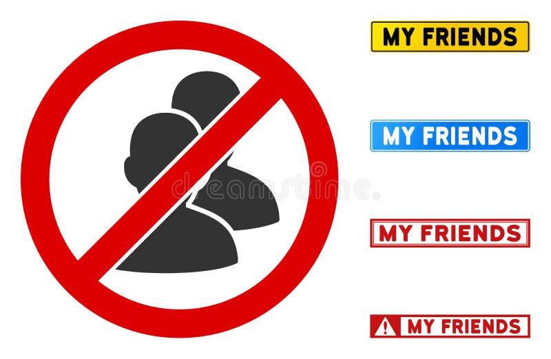 Flat Vector No Humans Sign with Messages in Rectangle Frames Stock ...