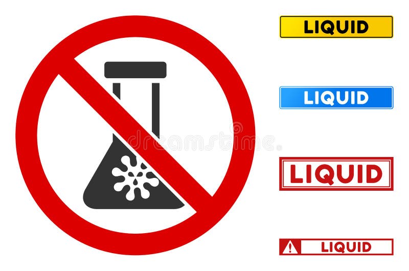 Flat Vector No Infection Retort Sign with Phrases in Rectangular Frames ...