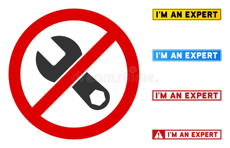 Flat Vector No Repair Sign with Badges in Rectangular Frames Stock ...